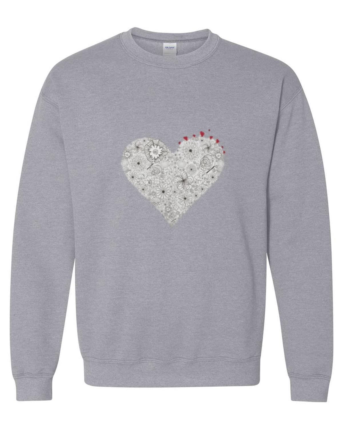 Simple Romantic Quote Love Art Heart Sentimental Mood Vibe Sweatshirt, for men & women, up to ...