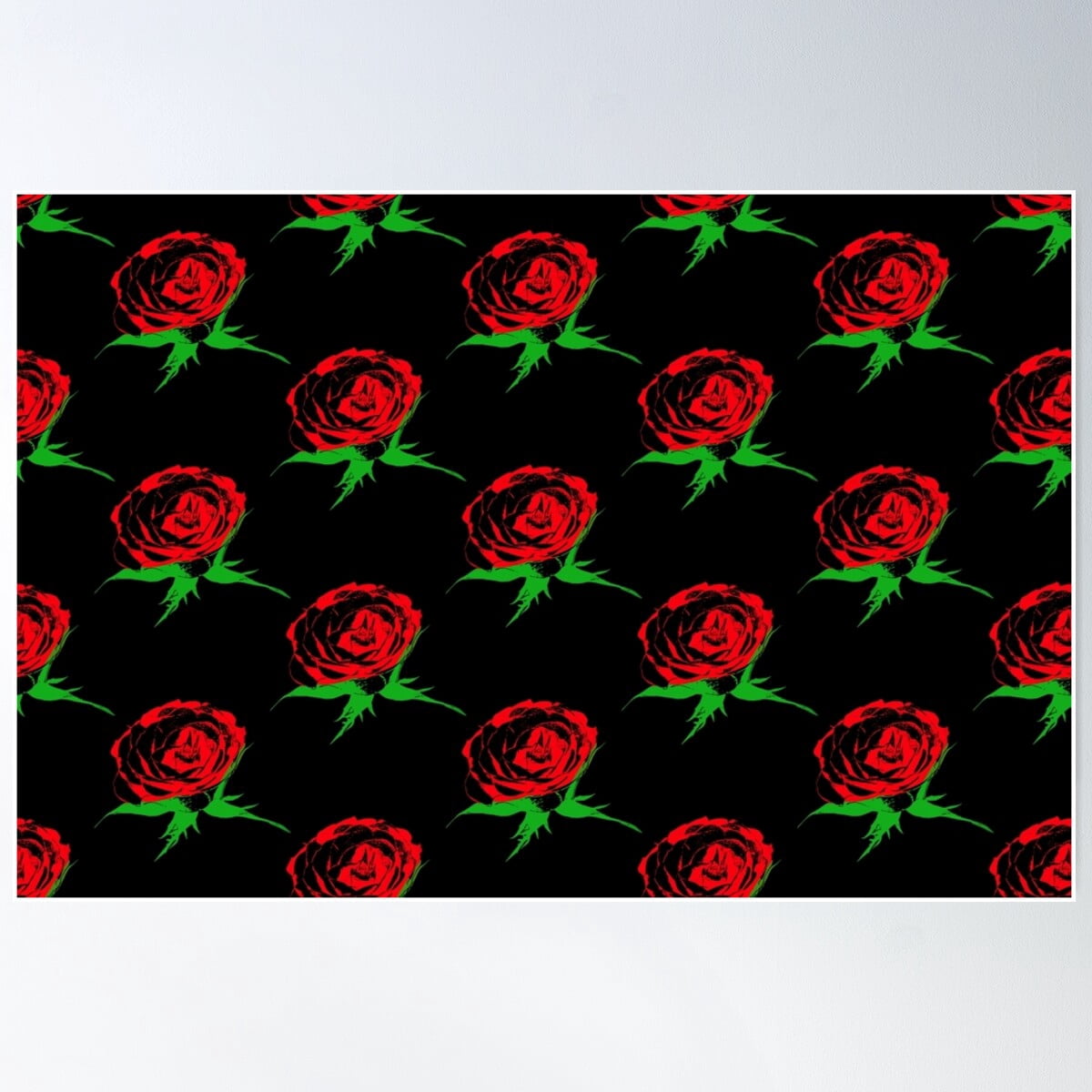 Simple Rose Poster Wall Art, Modern Wall Decor For Living Room Bedroom ...