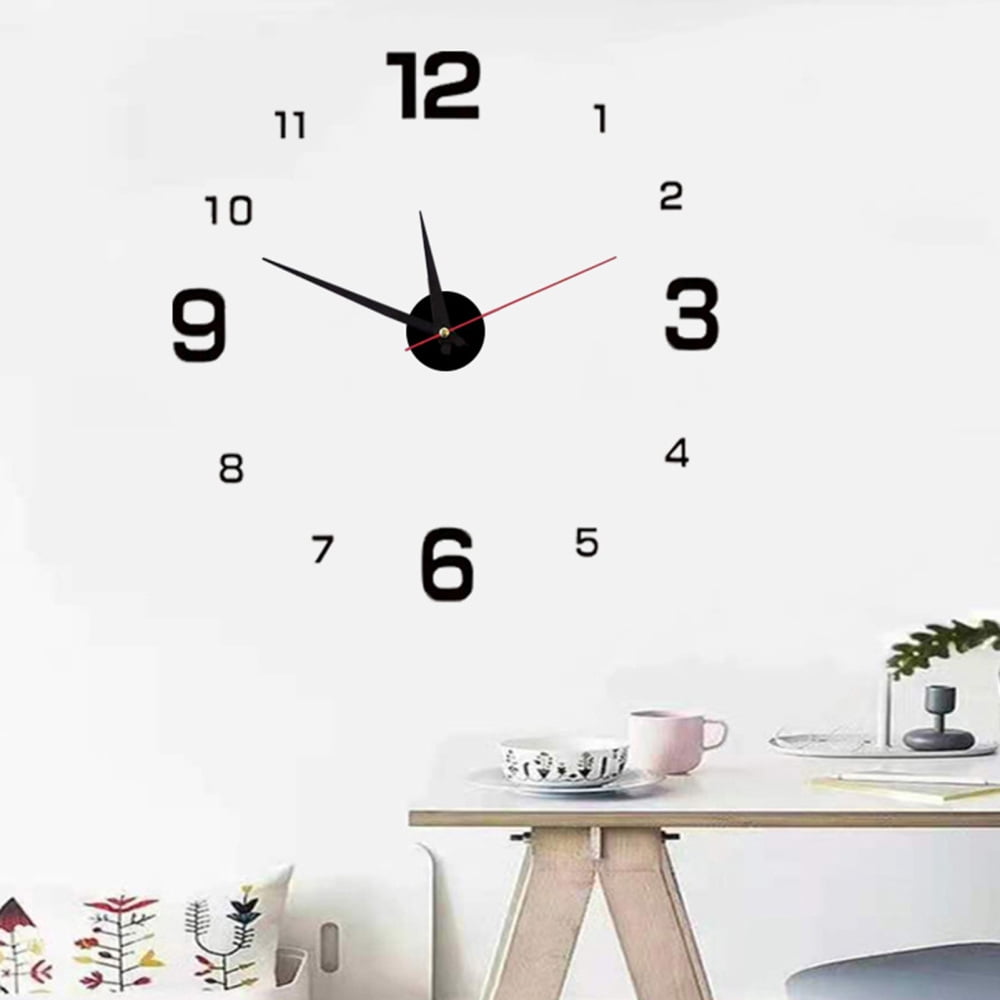 Simple Round Silent Wall Clock Large Modern Frameless DIY Wall Clock ...
