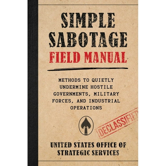 Simple Sabotage Field Manual: Methods to Quietly Undermine Hostile ...