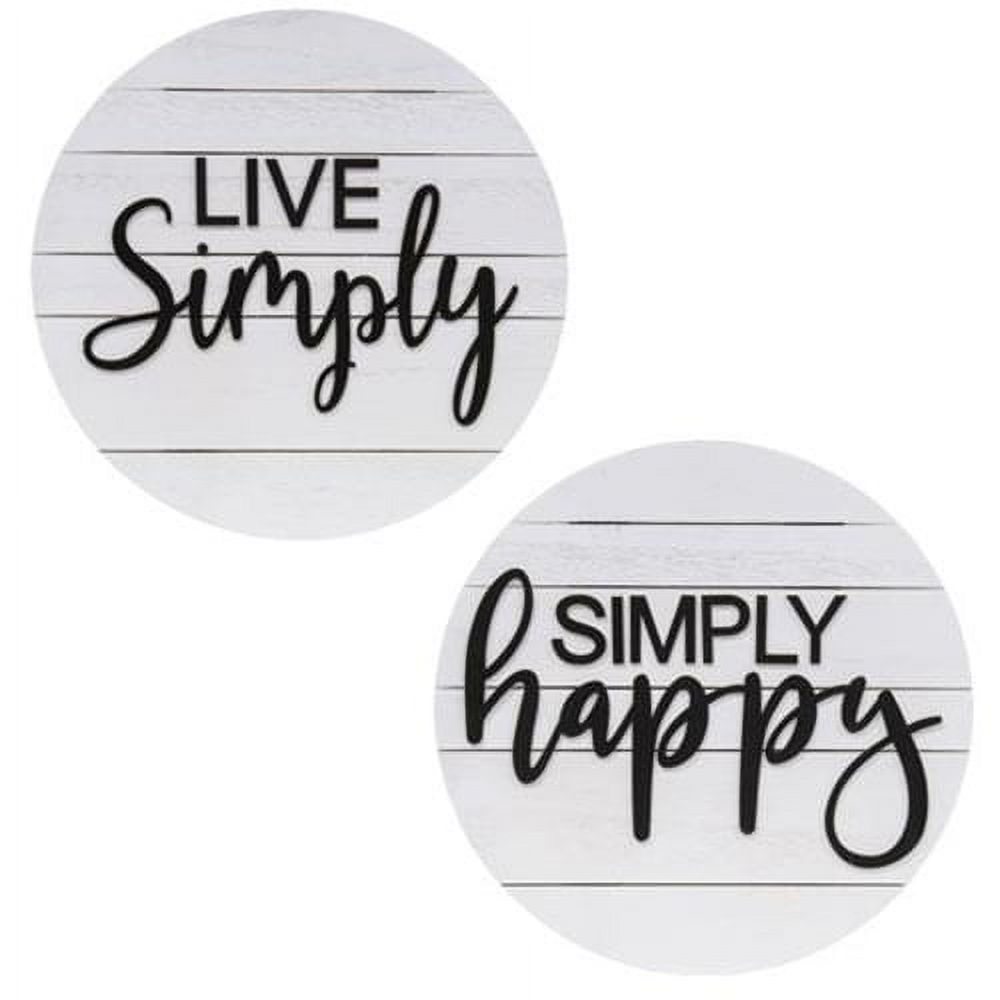 *Simple Sentiment Round Slatboard Sign 2 Asstd. - Walmart.com