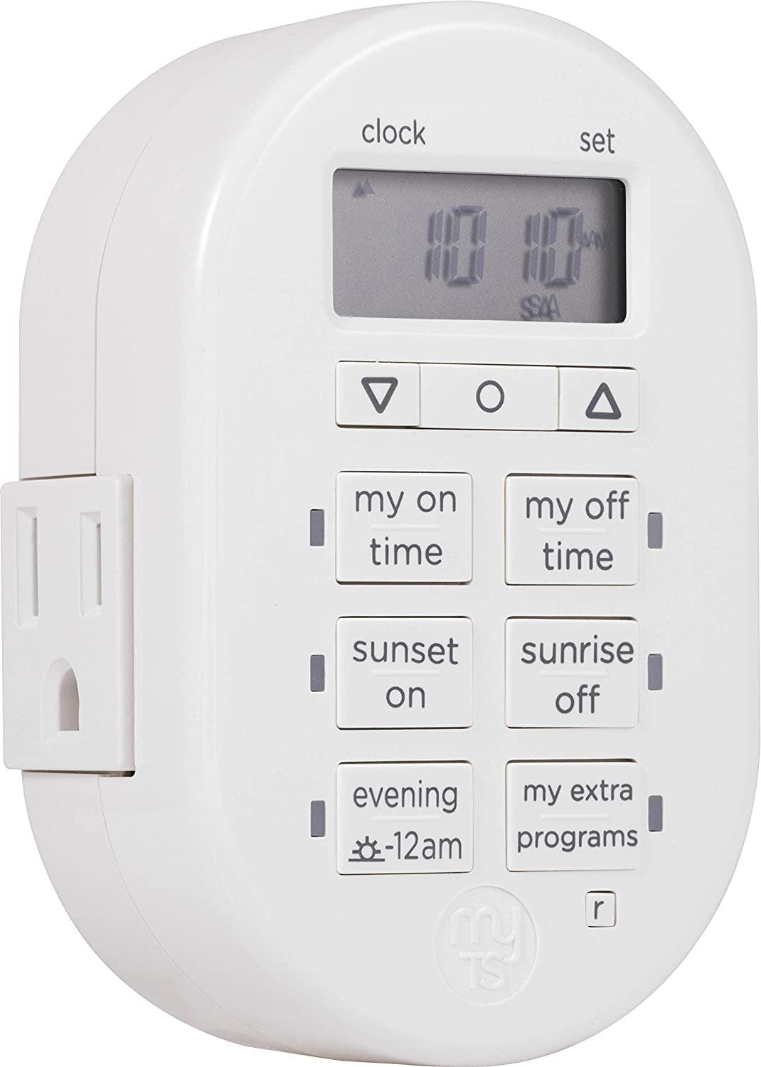 Simple Set 7-Day Digital Timer, 2 Grounded Outlet Timer, Sunrise-Sunset ...