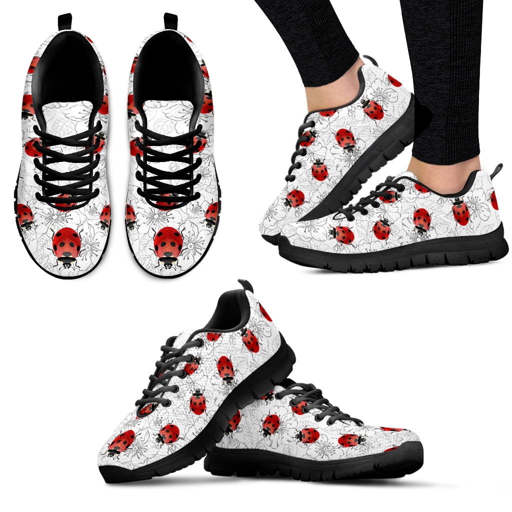 Simple Seven-star Ladybug Design Thick-soled Casual Shoes White ...
