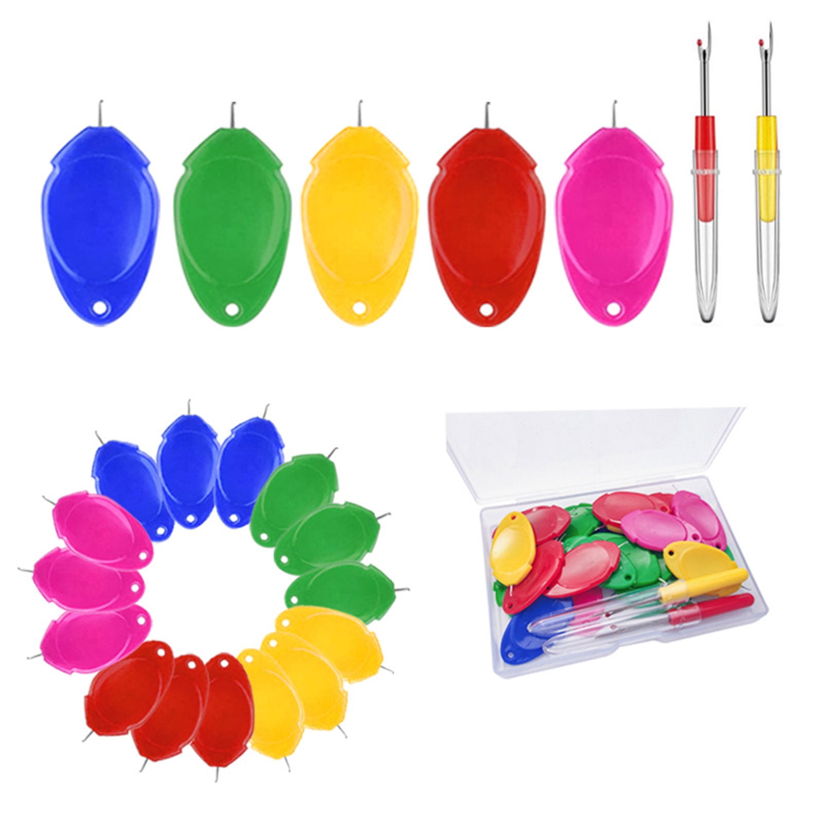 Simple Sewing Needle Threaders Small Mini Plastic Hand Sewing Thumb ...