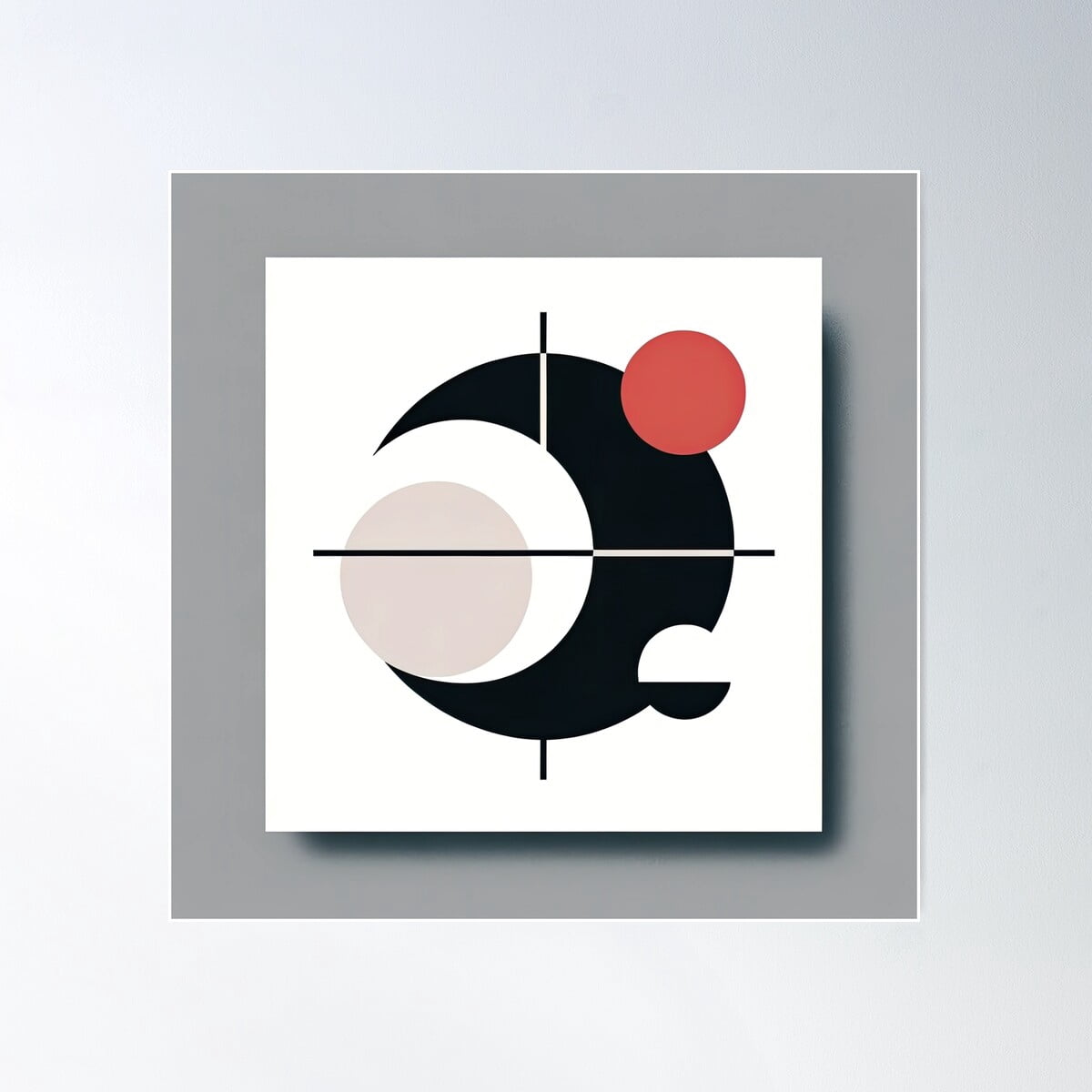 Simple Shapes In Harmonic Balance Poster Wall Art, Modern Wall Decor ...