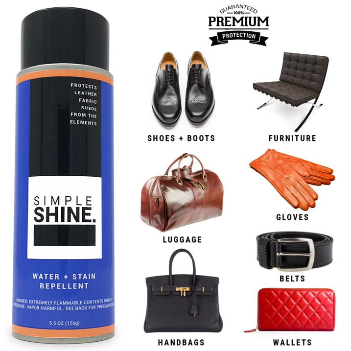 Simple Shine Shoe Protector Spray - Water Repellent - 5.5oz, Pack of 1 ...