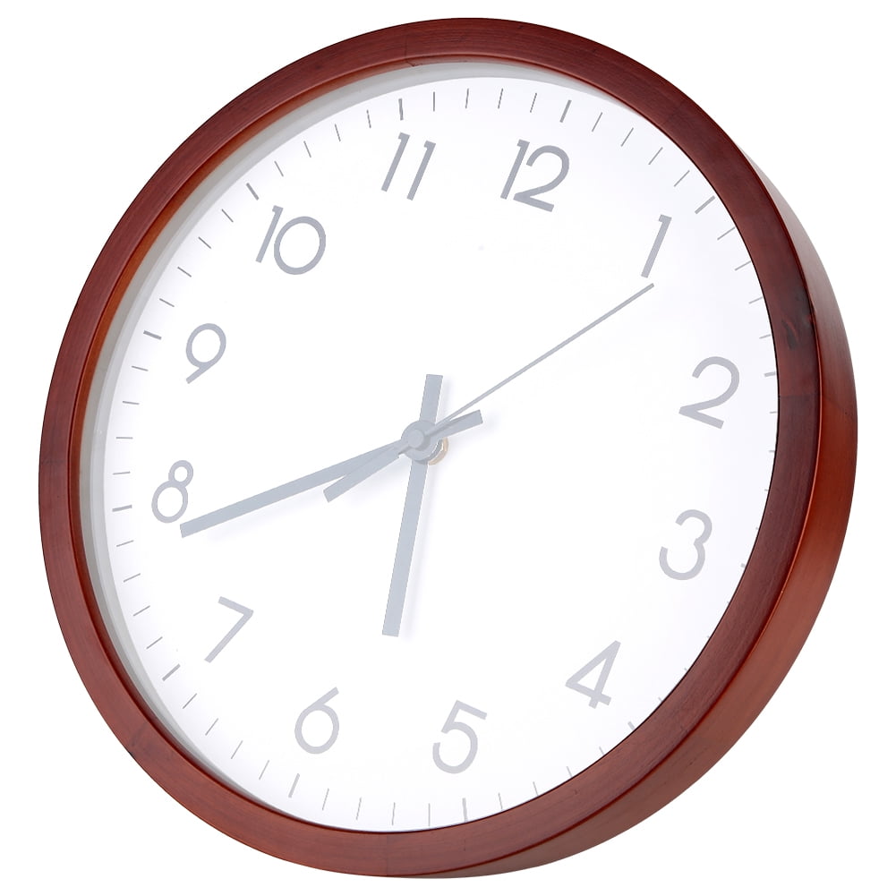 Simple Silent Solid Wood Wall Big Watch Hanging Clock Home Office ...