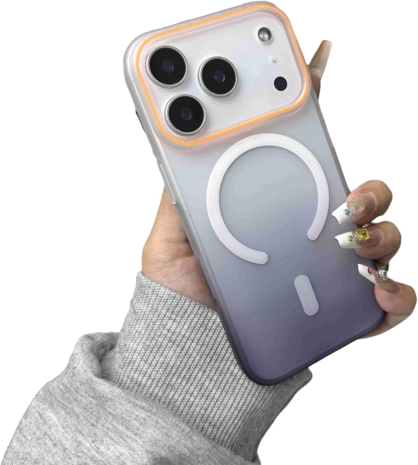 Simple Skin Touch Feel Gradient Magnetic Phone Case for iPhone ...