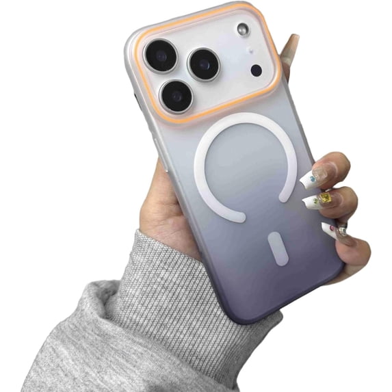 Simple Skin Touch Feel Gradient Magnetic Phone Case for iPhone ...