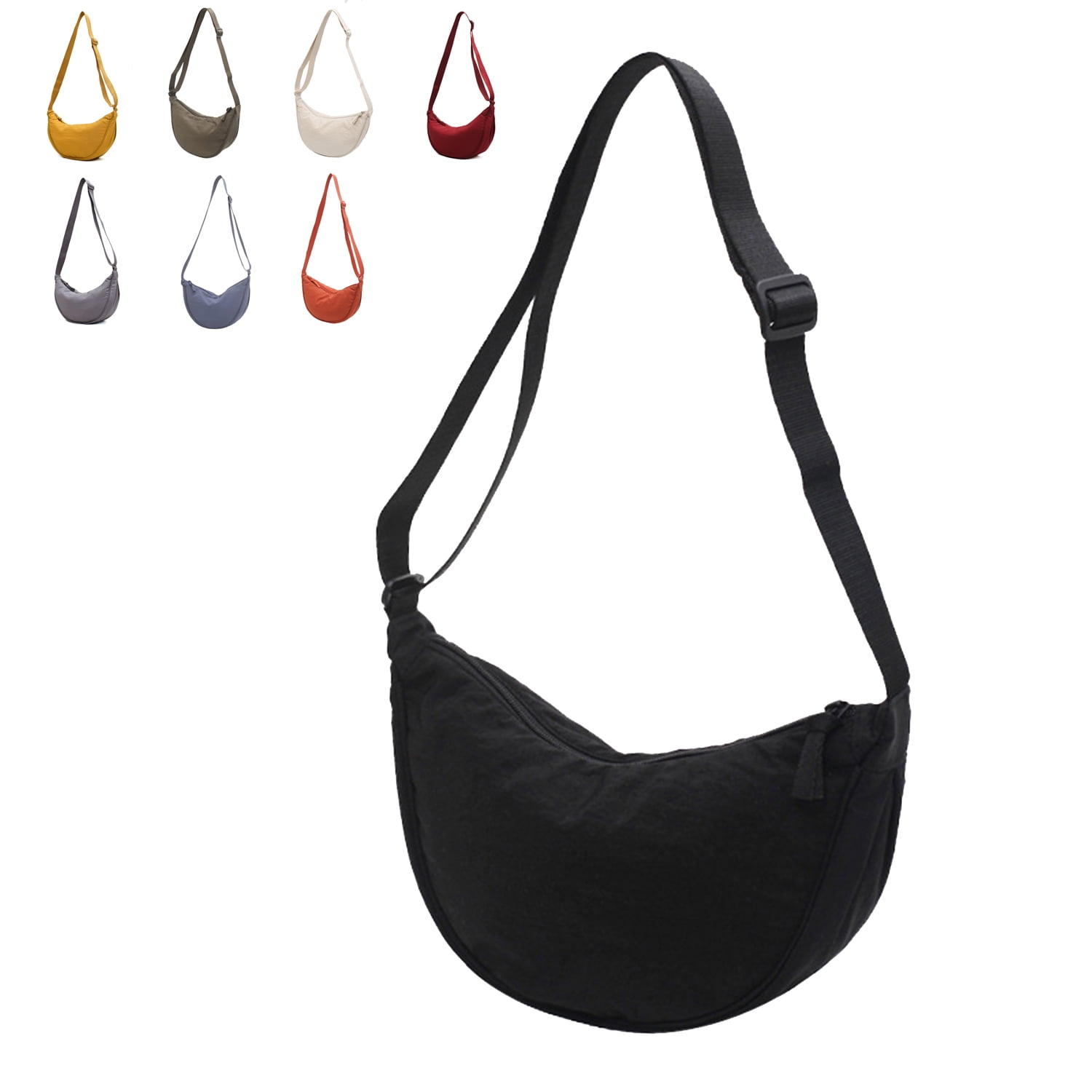 Simple Small Travel Crescent Bags Nylon Dumpling Handbag - Walmart.com