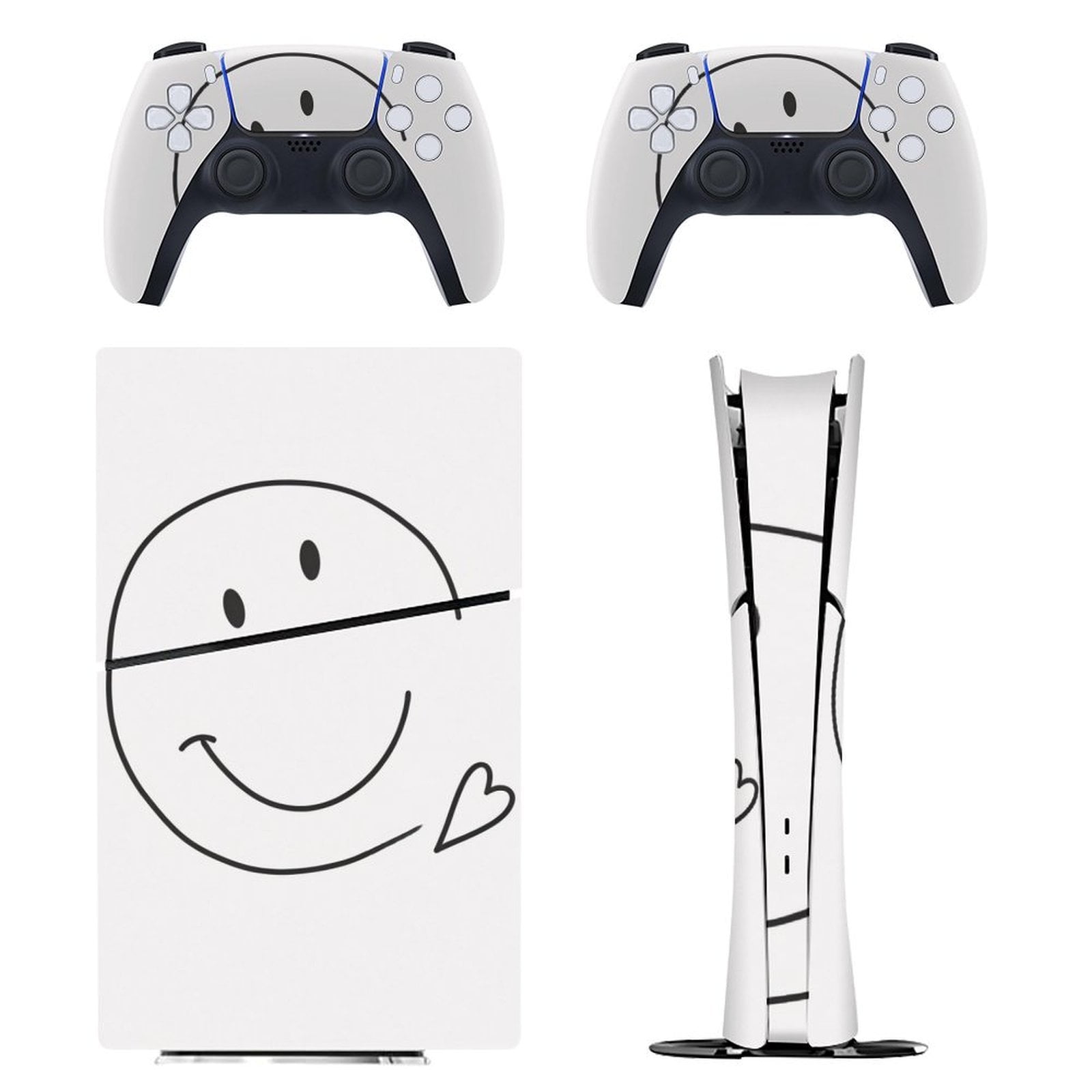 Simple Smiley Console Skin Bundle for PS5 Pro Slim Disc & Digital / PS4 ...