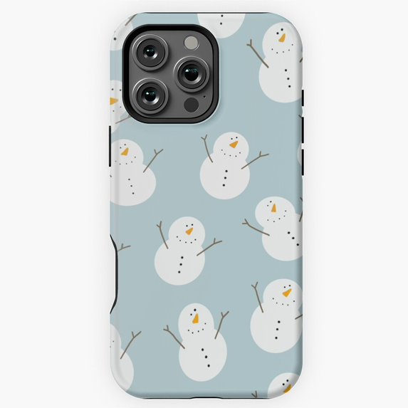 Simple Snowman Winter Phone Case for iPhone 11 12 13 14 15 16 17 Pro ...