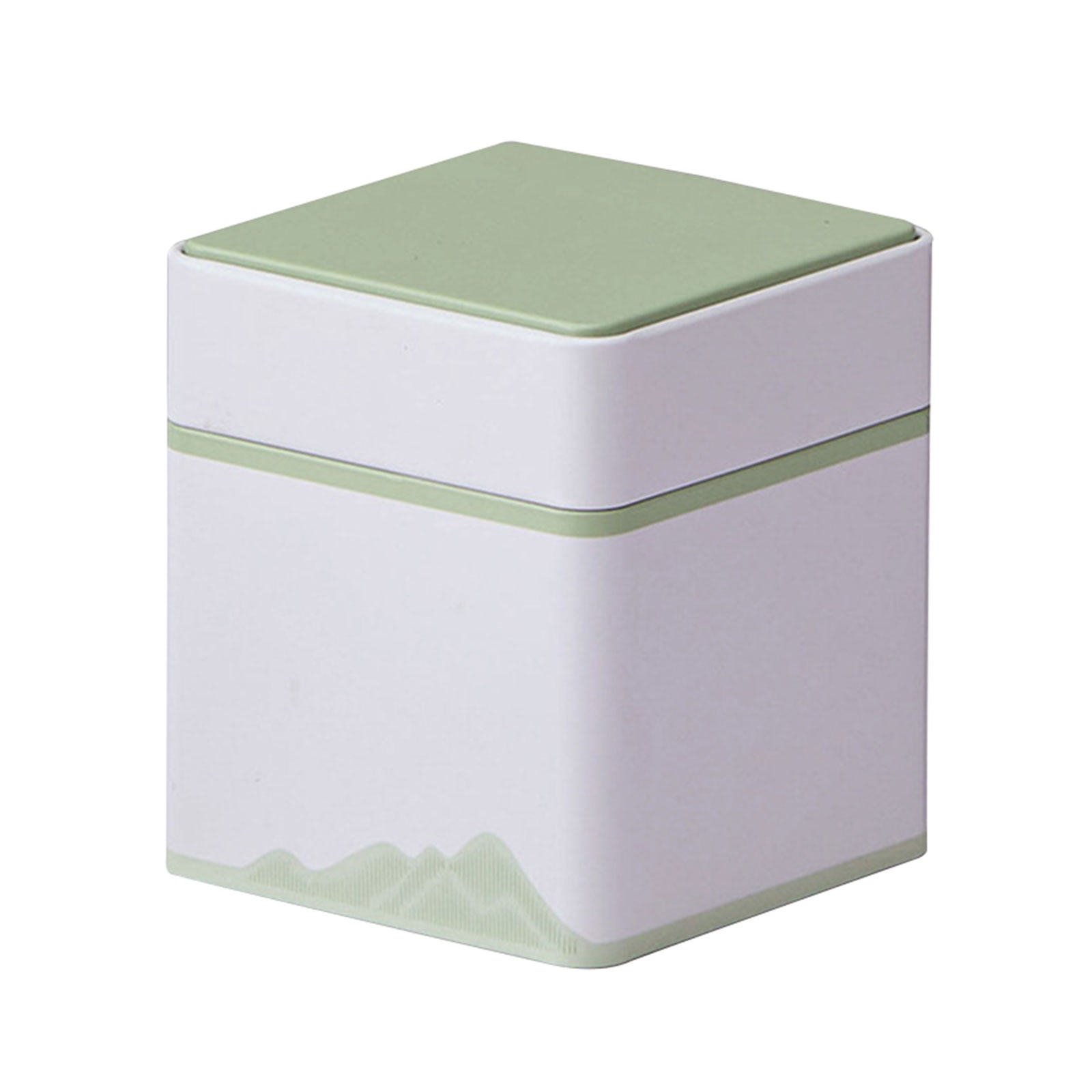 Simple Solid Color Square Tea Pot Tea Storage Organizers Iron Can ...