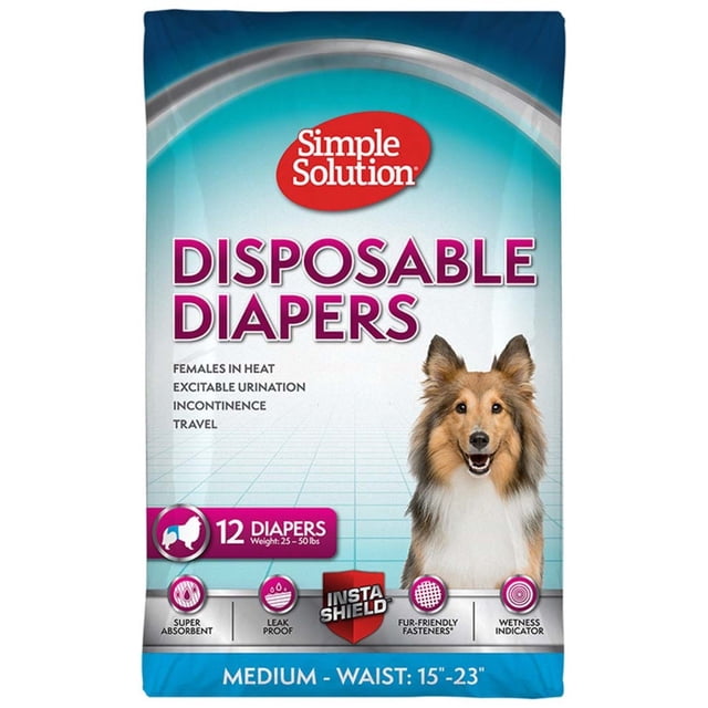 Simple Solution Disposable Dog Diapers for Female Dogs | Super ...