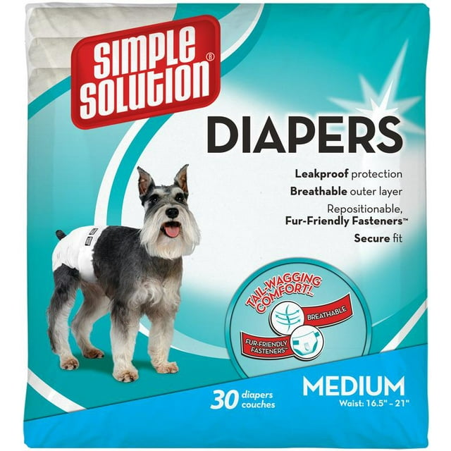 Simple Solution Disposable Dog Diapers for Female Dogs | Super ...