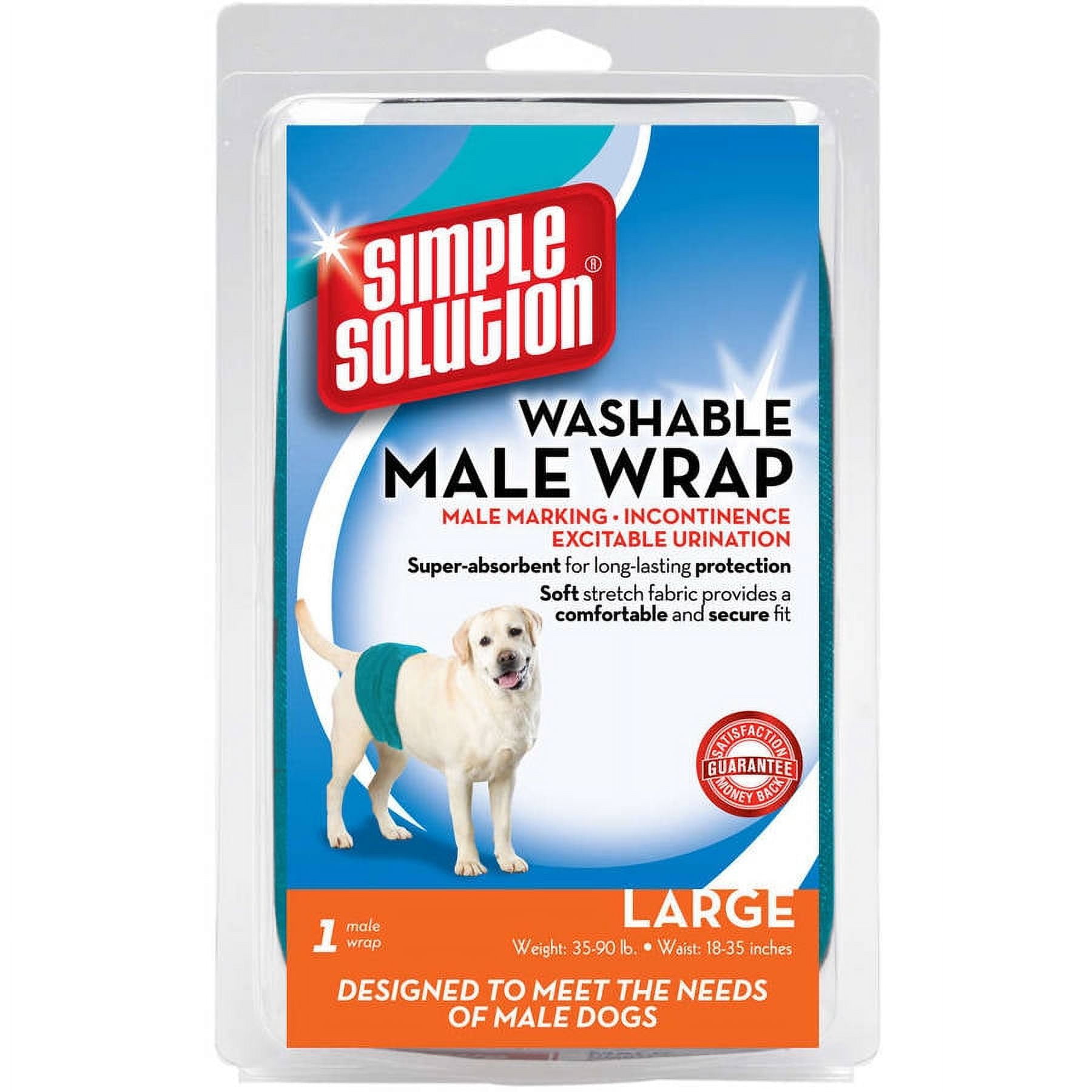 Simple Solution Washable Male Dog Wrap - Walmart.com