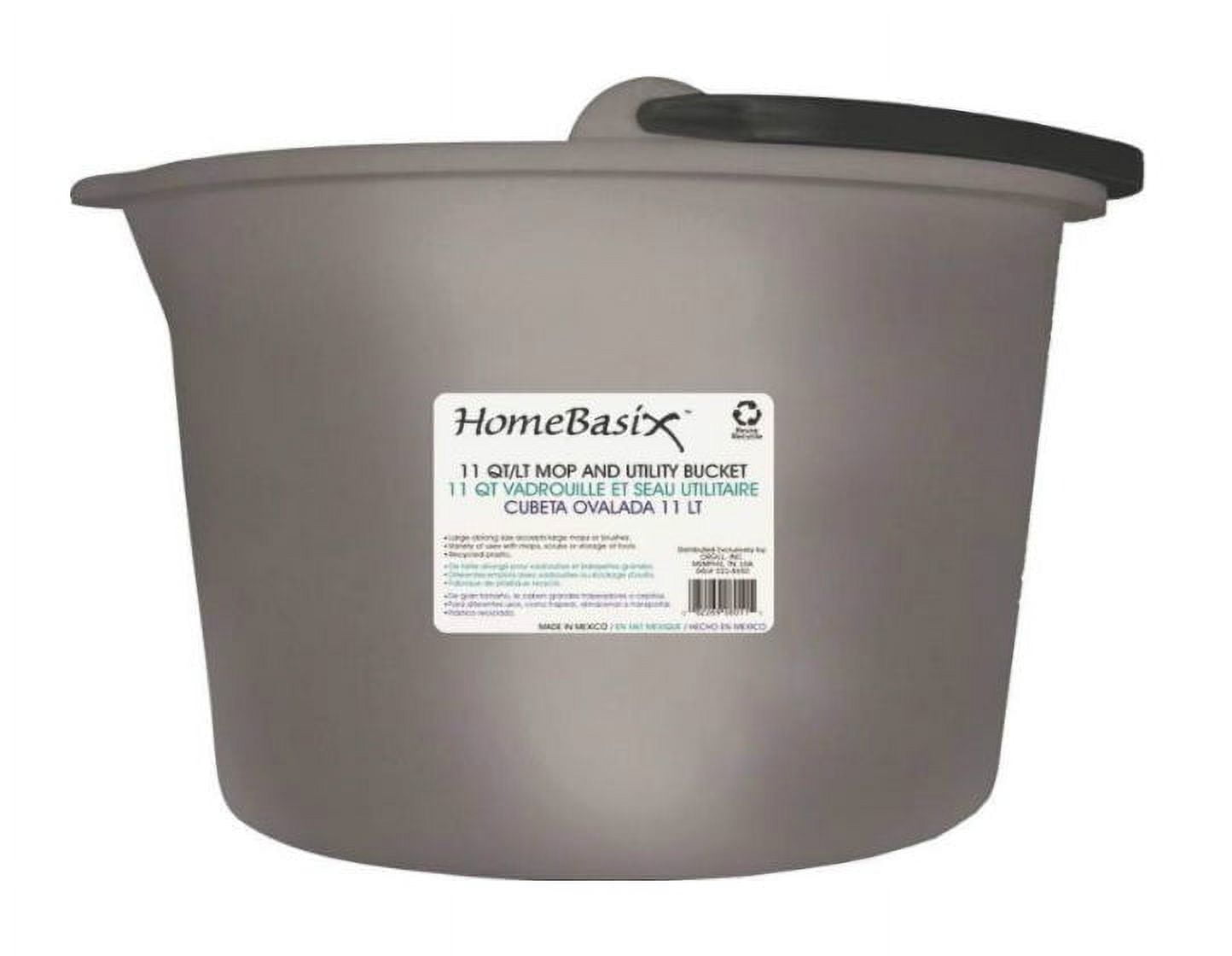 Simple Spaces 8011 Mop Bucket With Handle, 11 Quart, Oblong, Each ...