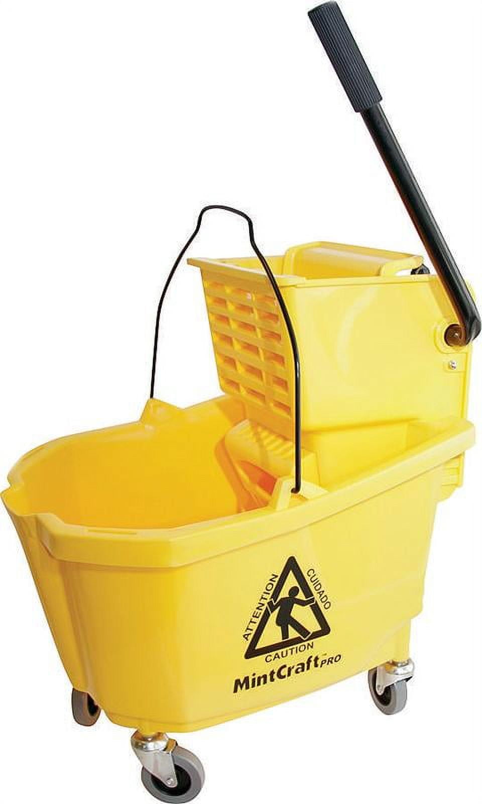 Simple Spaces 9130 Mop Bucket with Ringer, 32 qt Capacity, Plastic ...