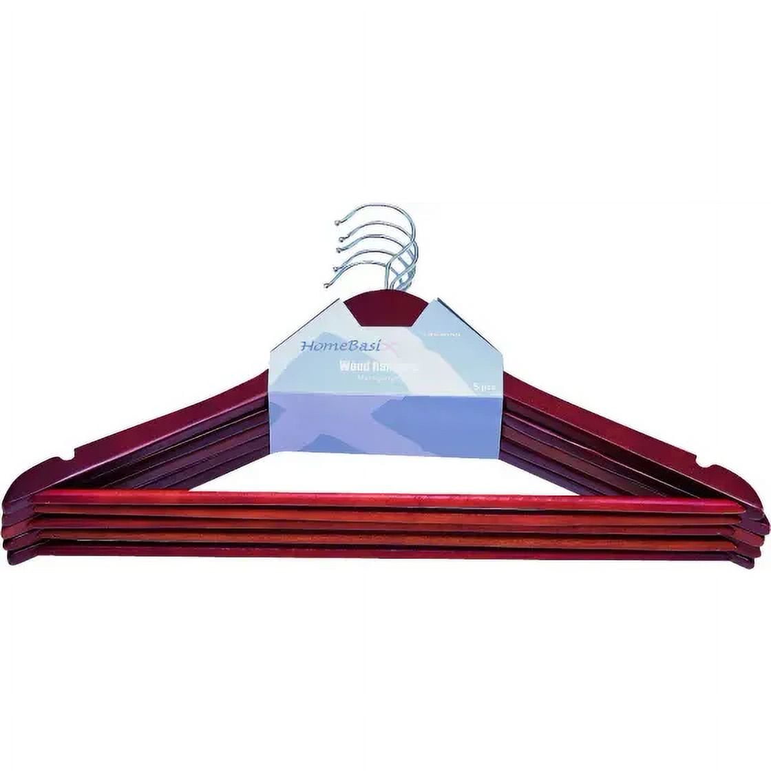 Simple Spaces HEA00040G Clothes Hanger Mahogany 5 Piece, Each - Walmart.com