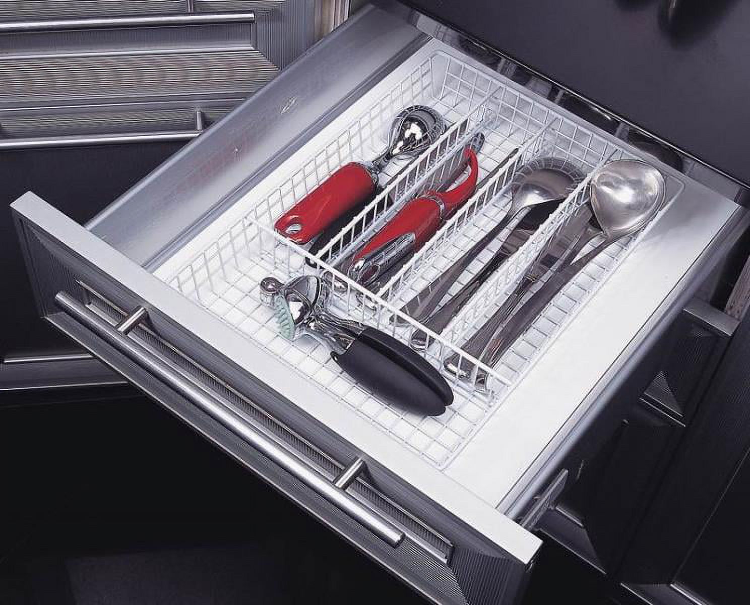 Simple Spaces JI-18W-3L Silverware Storage Tray, White, Each - Walmart.com