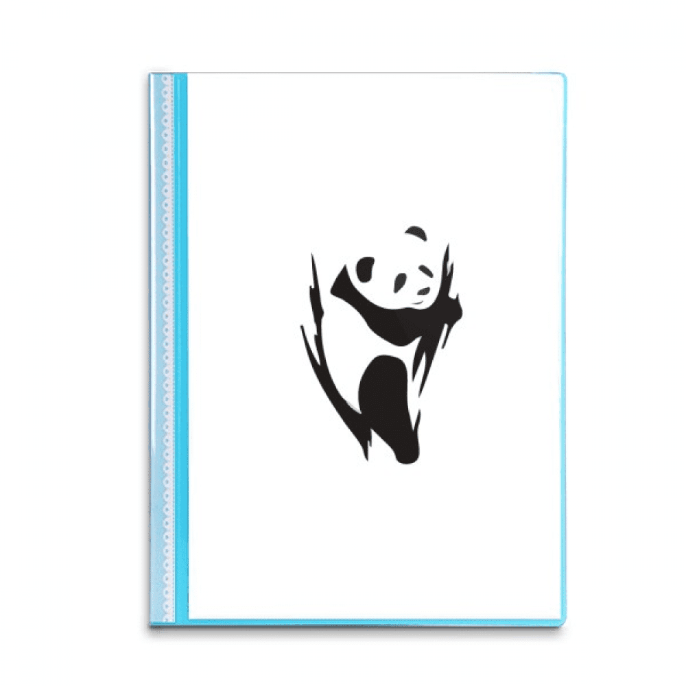 Simple Stick Figure Panda Lovely Book Sheet Protectors Portfolio Binder ...