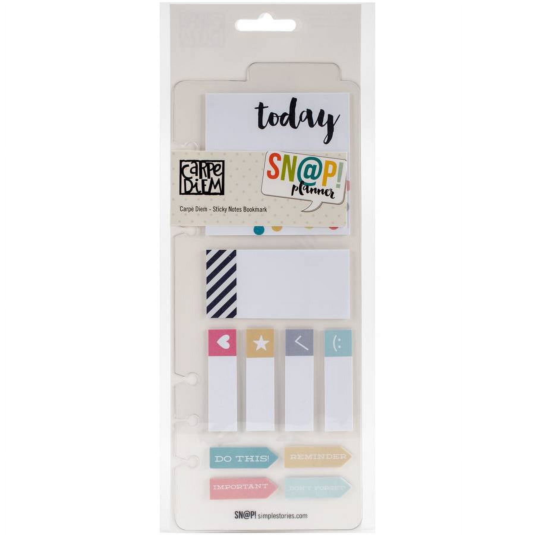 Simple Stories Carpe Diem Sticky Notes Bookmark - Walmart.com