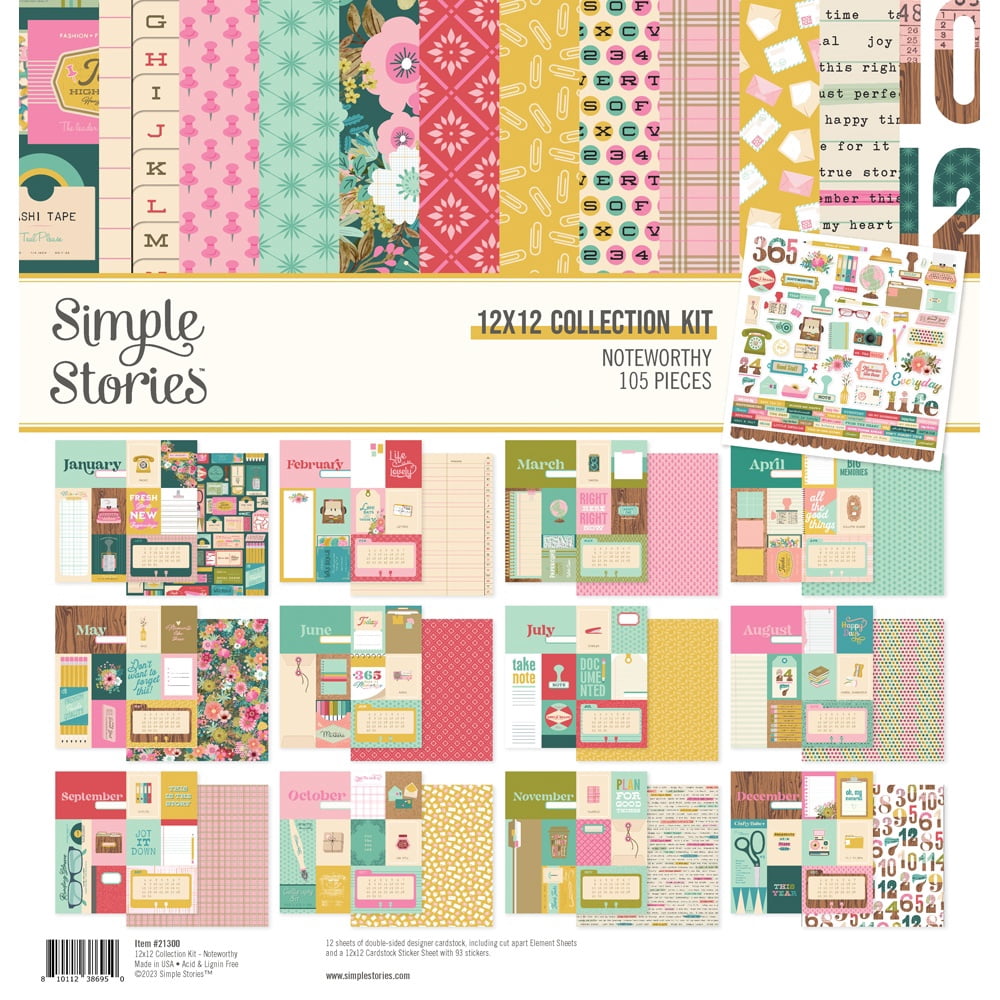Simple Stories Collection Kit 12"X12"-Noteworthy - Walmart.com