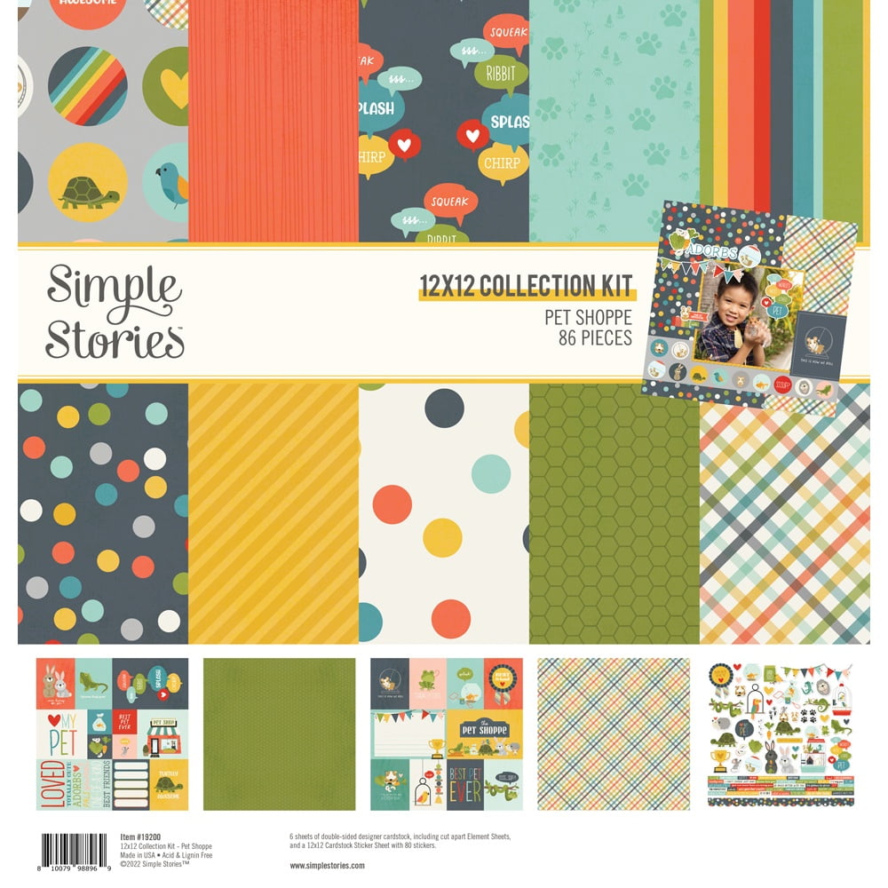 Simple Stories Collection Kit 12"X12"-Pet Shoppe - Walmart.com