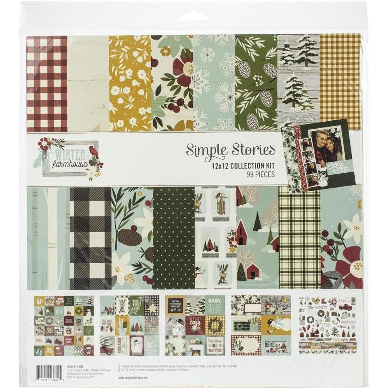 Simple Stories Collection Kit 12"X12"-Winter Farmhouse - Walmart.com