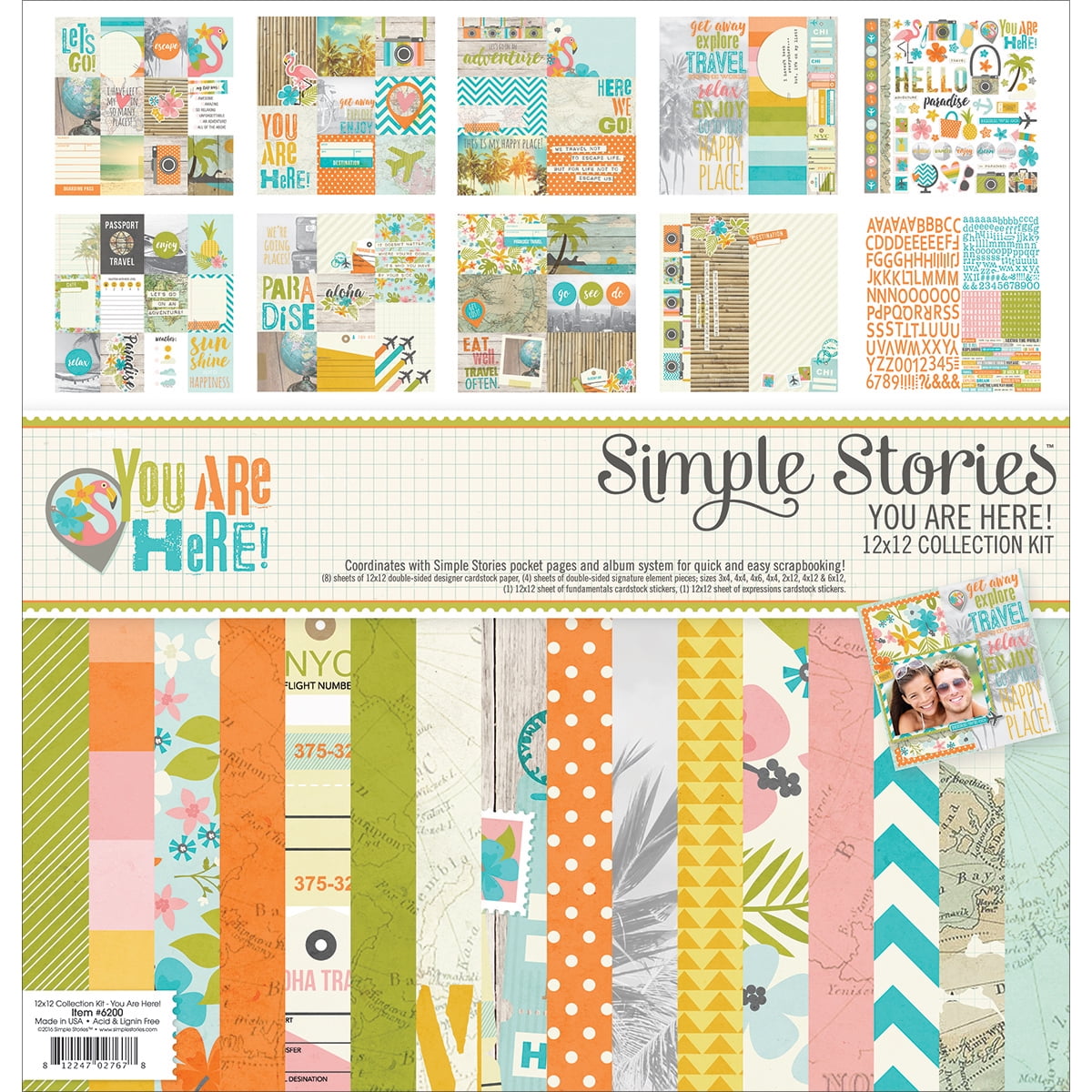 Simple Stories Collection Kit 12"X12"-You Are Here! - Walmart.com