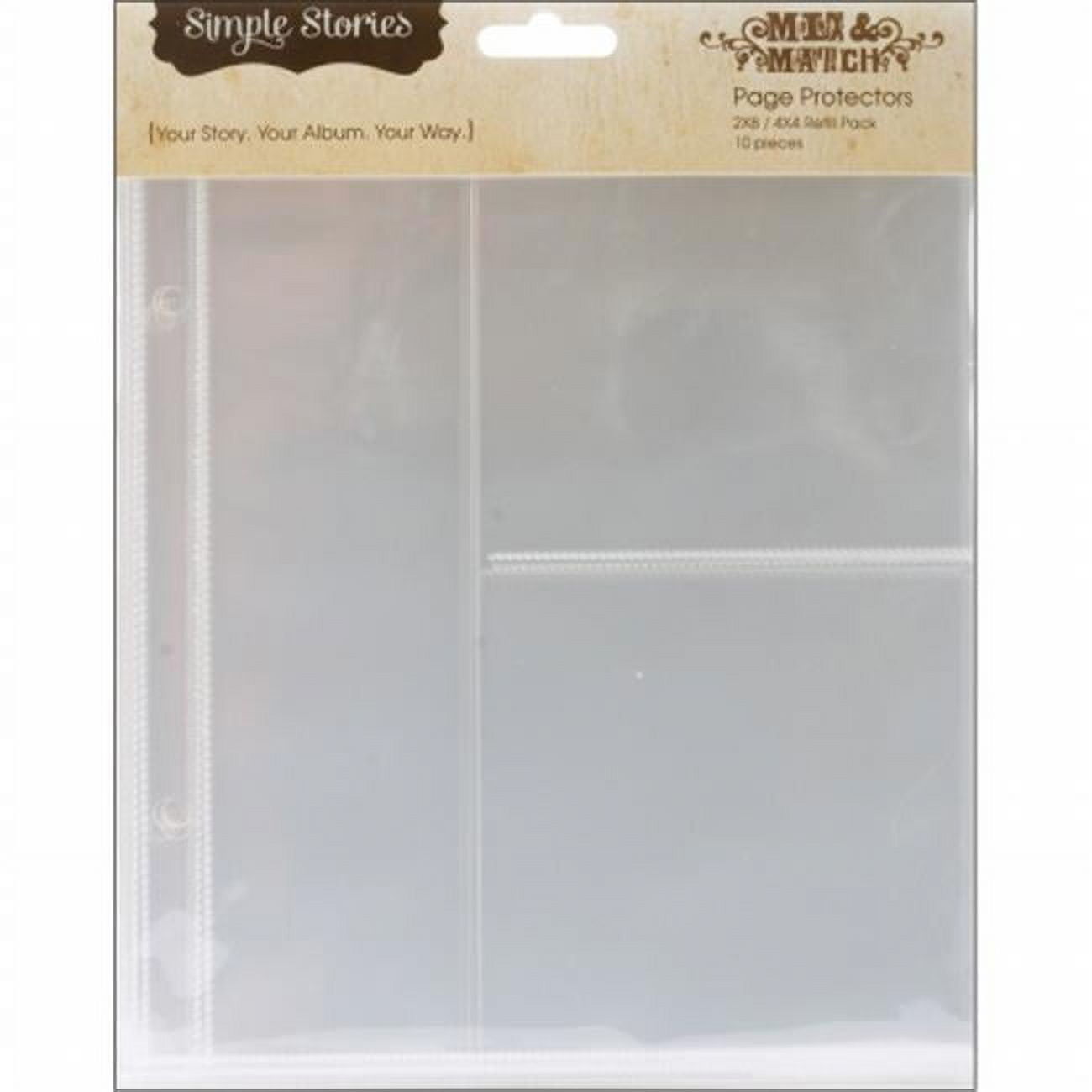 Simple Stories Sn@p! Pocket Pages For 6"X8" Binders 10/Pkg-(1) 2"X8 ...