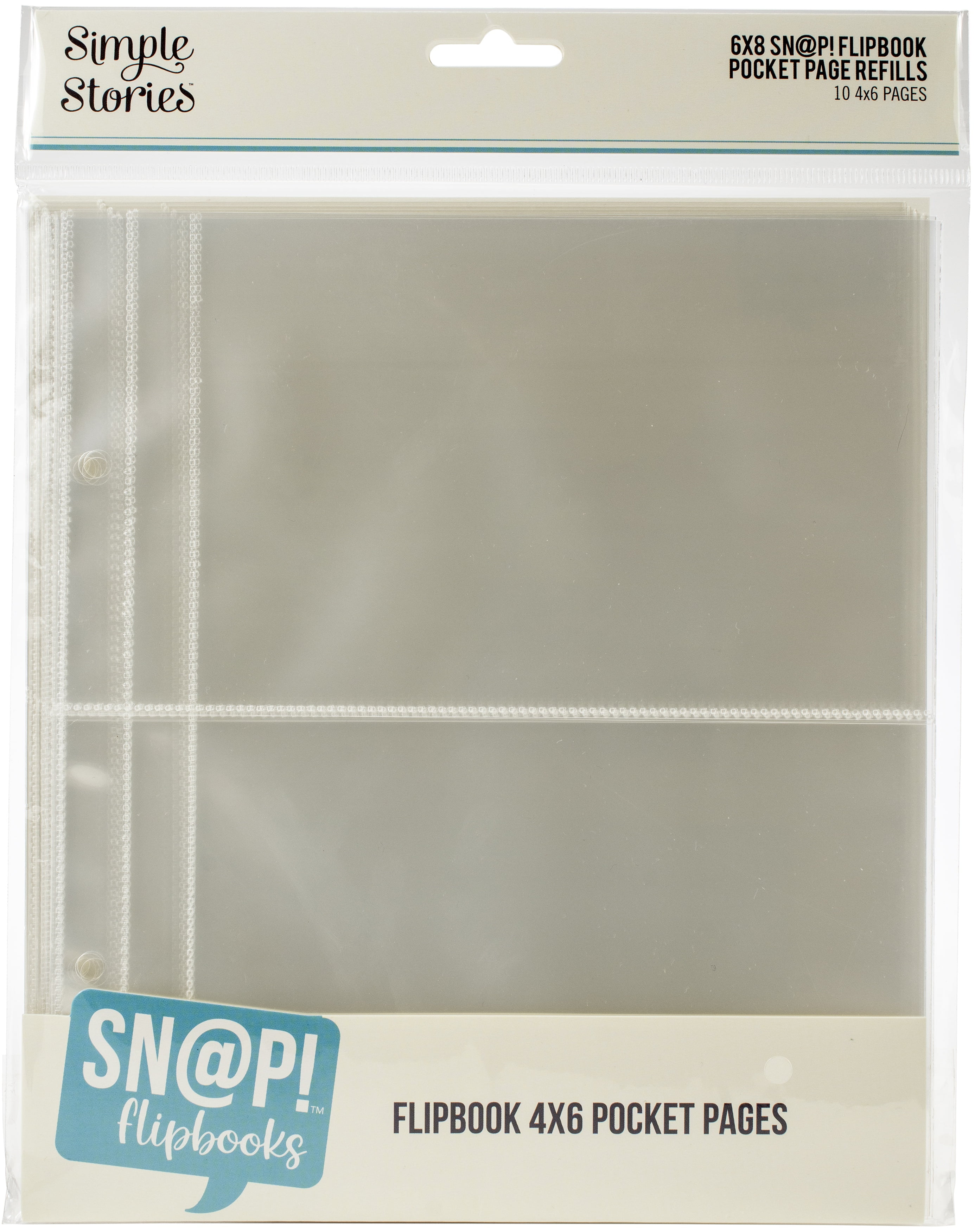Simple Stories Sn@p! Pocket Pages For 6"X8" Flipbooks 10/Pkg-(2) 4"X6 ...