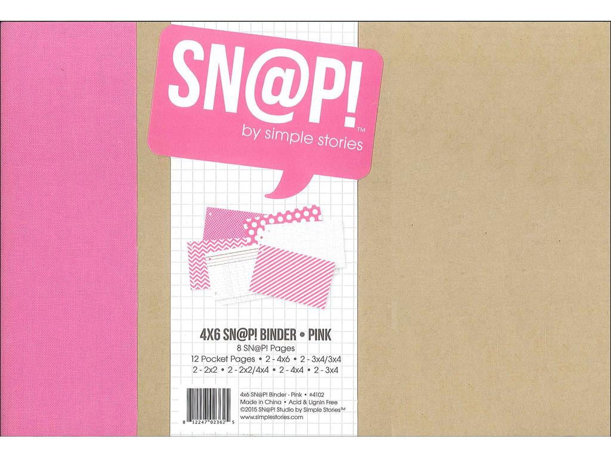 Simple Stories Snap Binder 4x6 Pink - Walmart.com