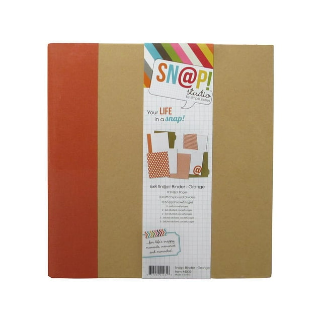 Simple Stories Snap Binder 6x8 Orange - Walmart.com