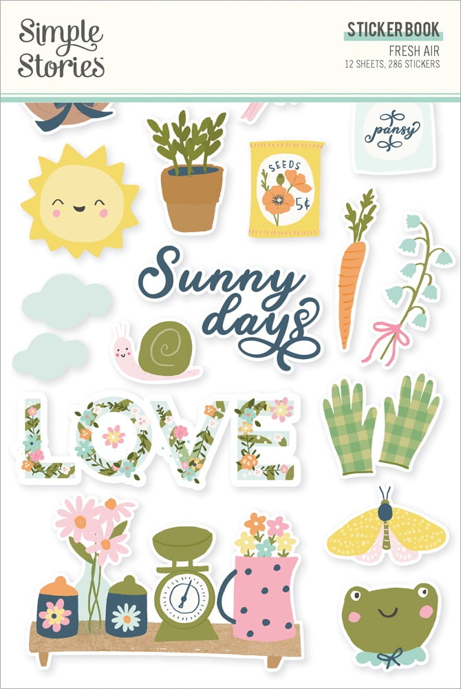 Simple Stories Sticker Book 12/Sheets-Fresh Air - Walmart.com