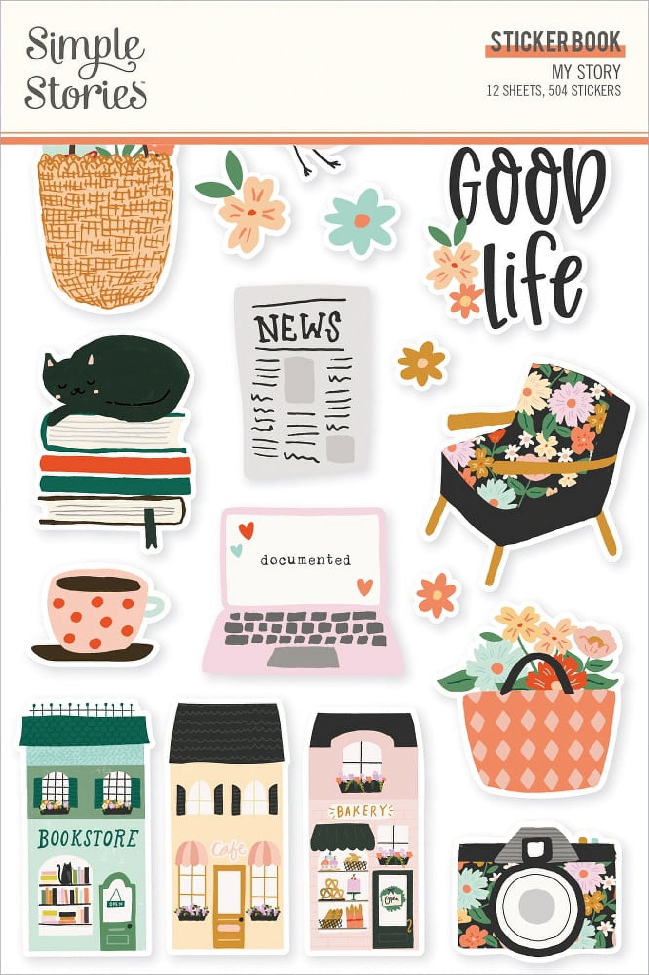 Simple Stories Sticker Book 12/Sheets-My Story, 504/Pkg - Walmart.com