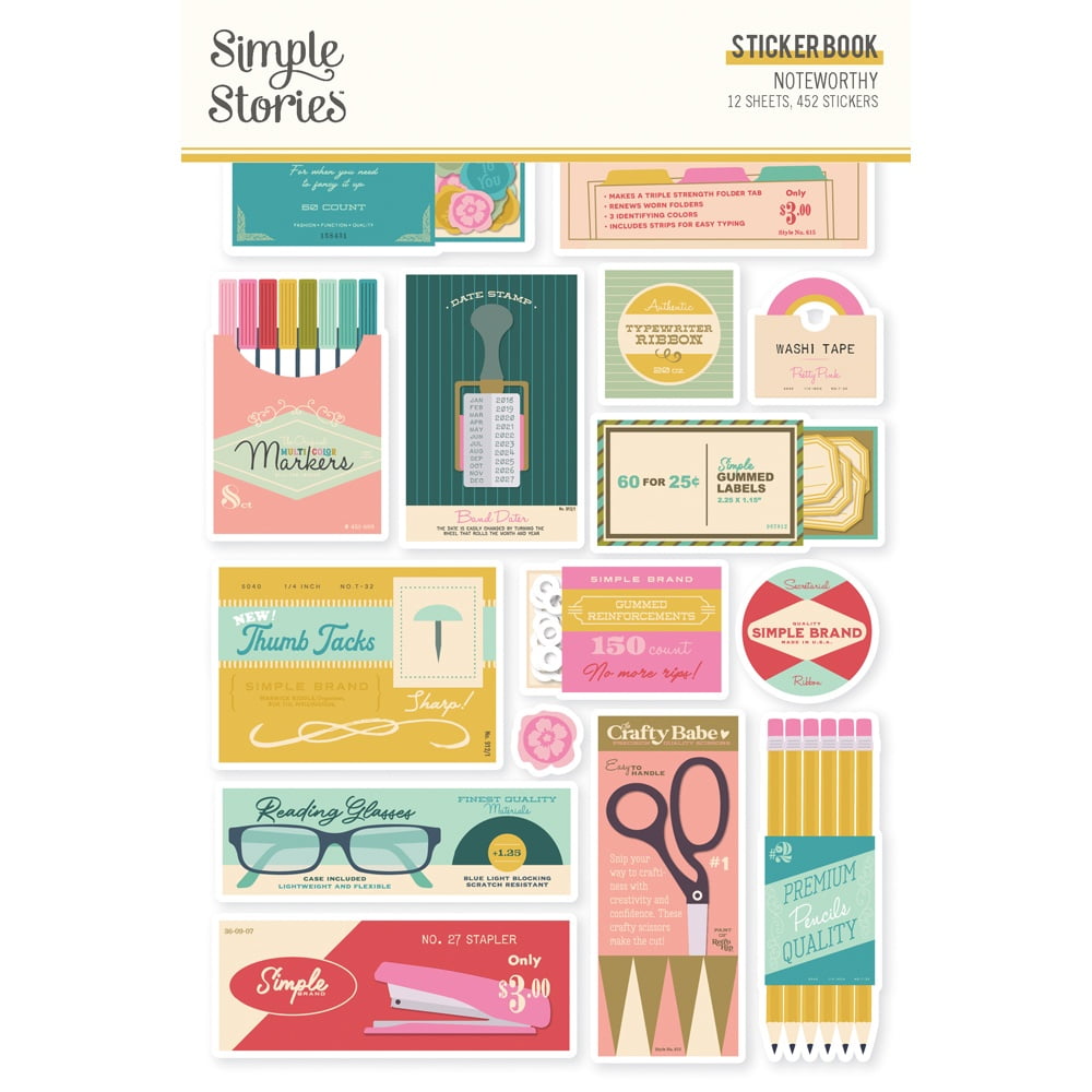 Simple Stories Sticker Book 12/Sheets-Noteworthy - Walmart.com