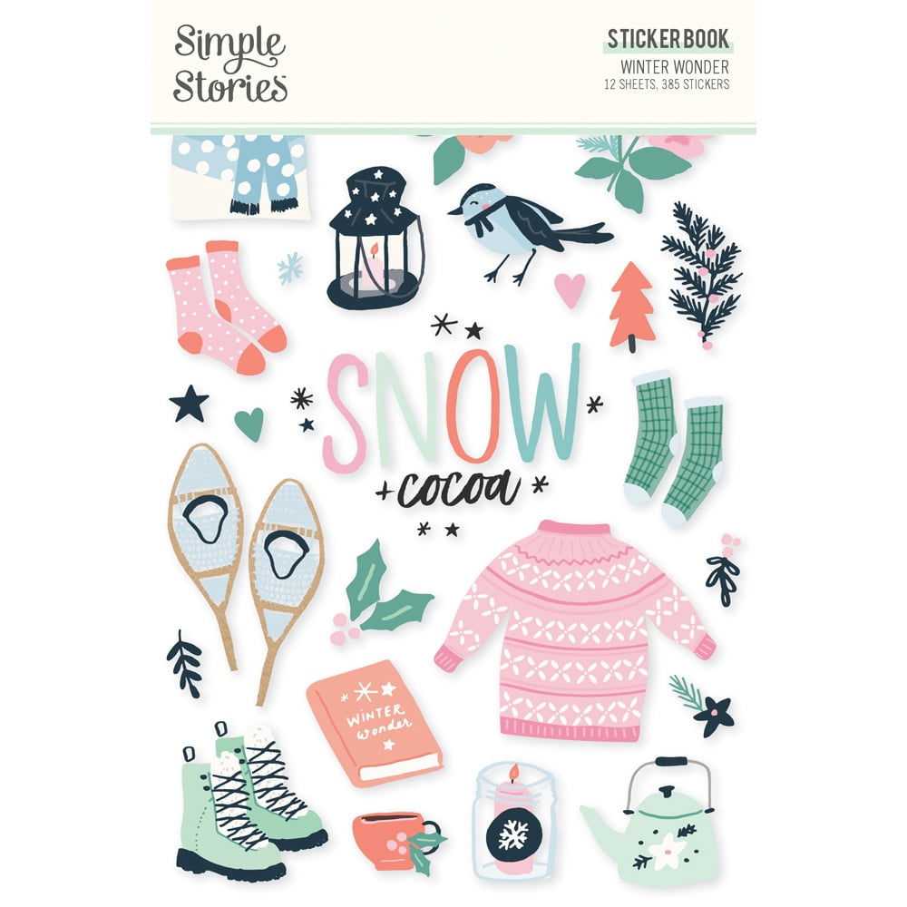 Simple Stories Sticker Book 12/Sheets-Winter Wonder - Walmart.com