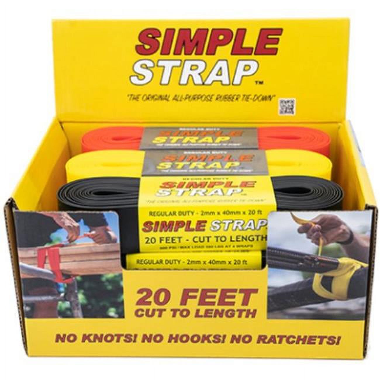 Simple Strap BB-1-PP Display Rubber Tie Downs Mixed Pack - Pack of 9 ...