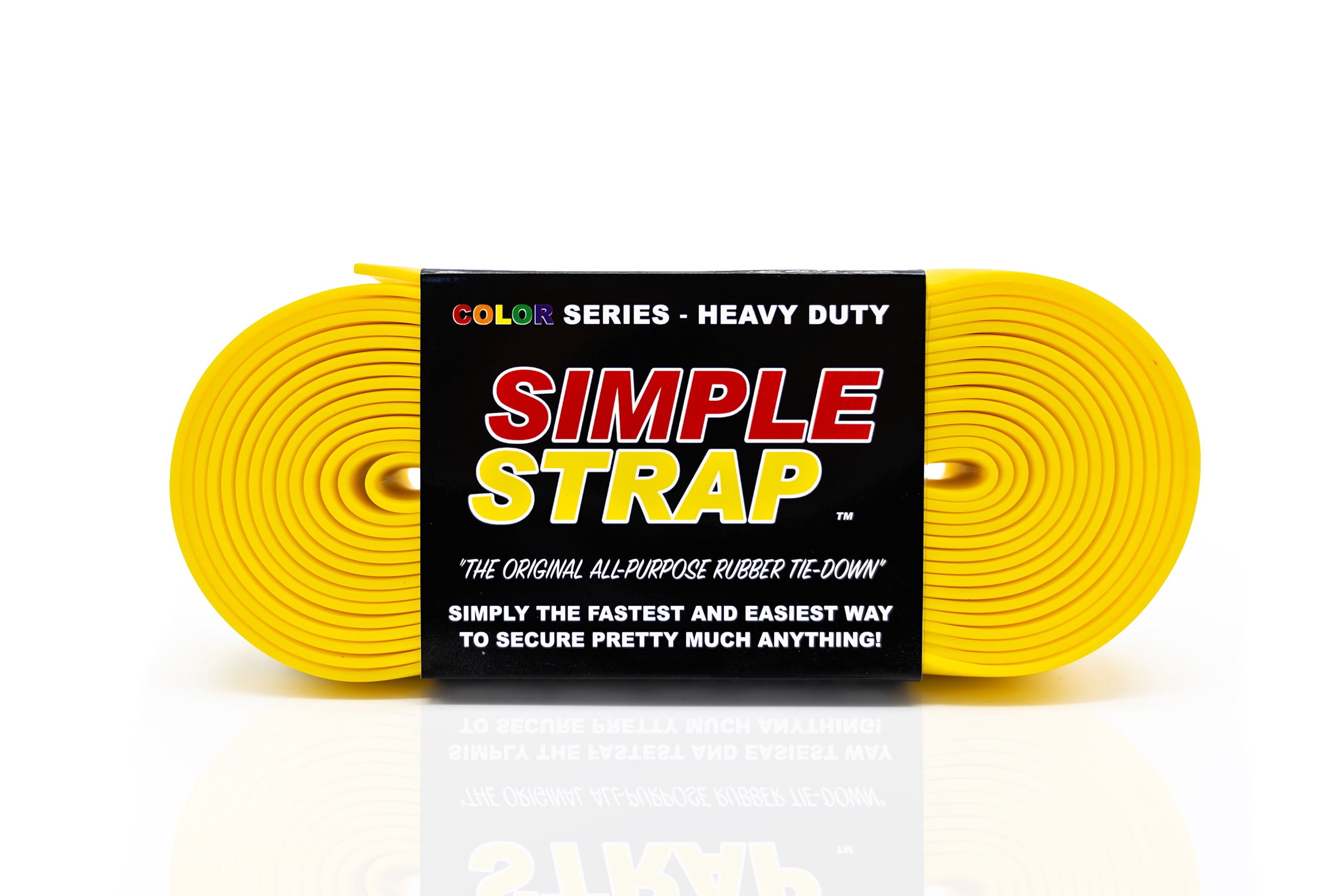 Simple Strap CS-SS2-YLW 20' X 3mm X 40mm Yellow Heavy Duty Rubber Tie ...