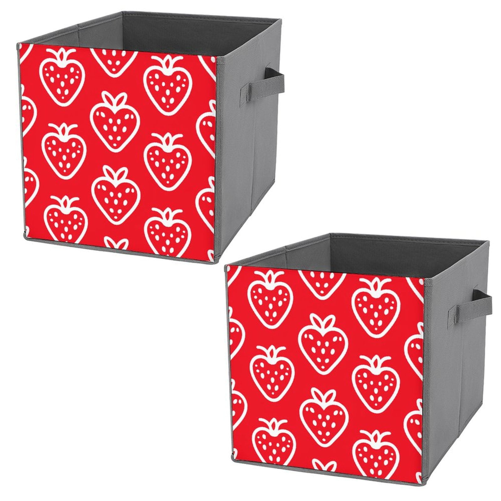 Simple Strawberry 4Storage Box With Easy Carry Handle, Collapsible ...