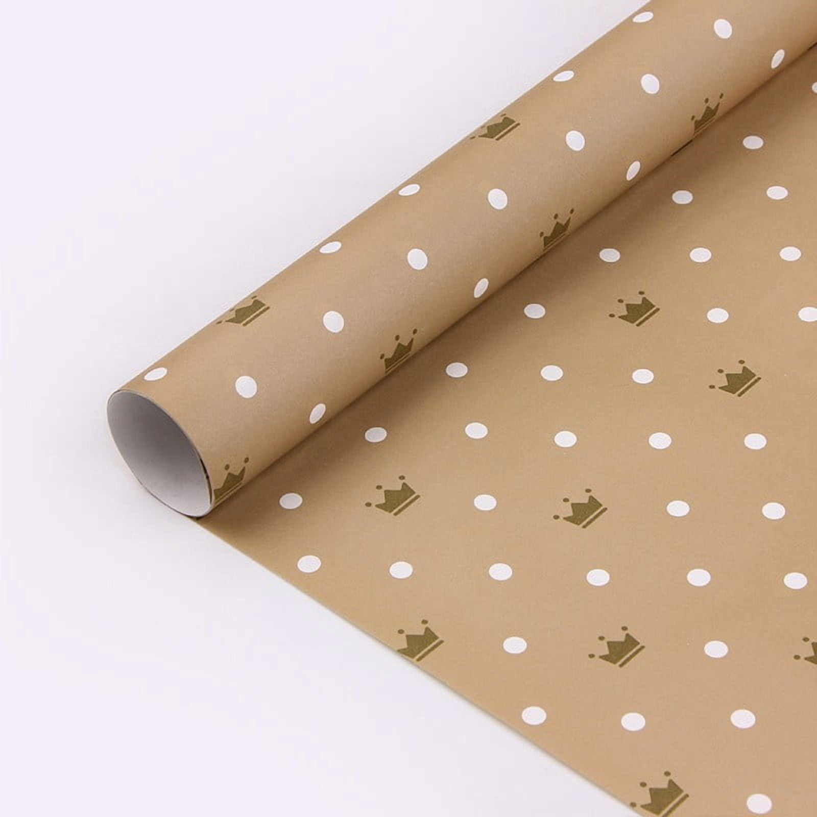 Simple Stripes Grid Wrapping Paper Star Polka Dot Crown Patterns Gift ...