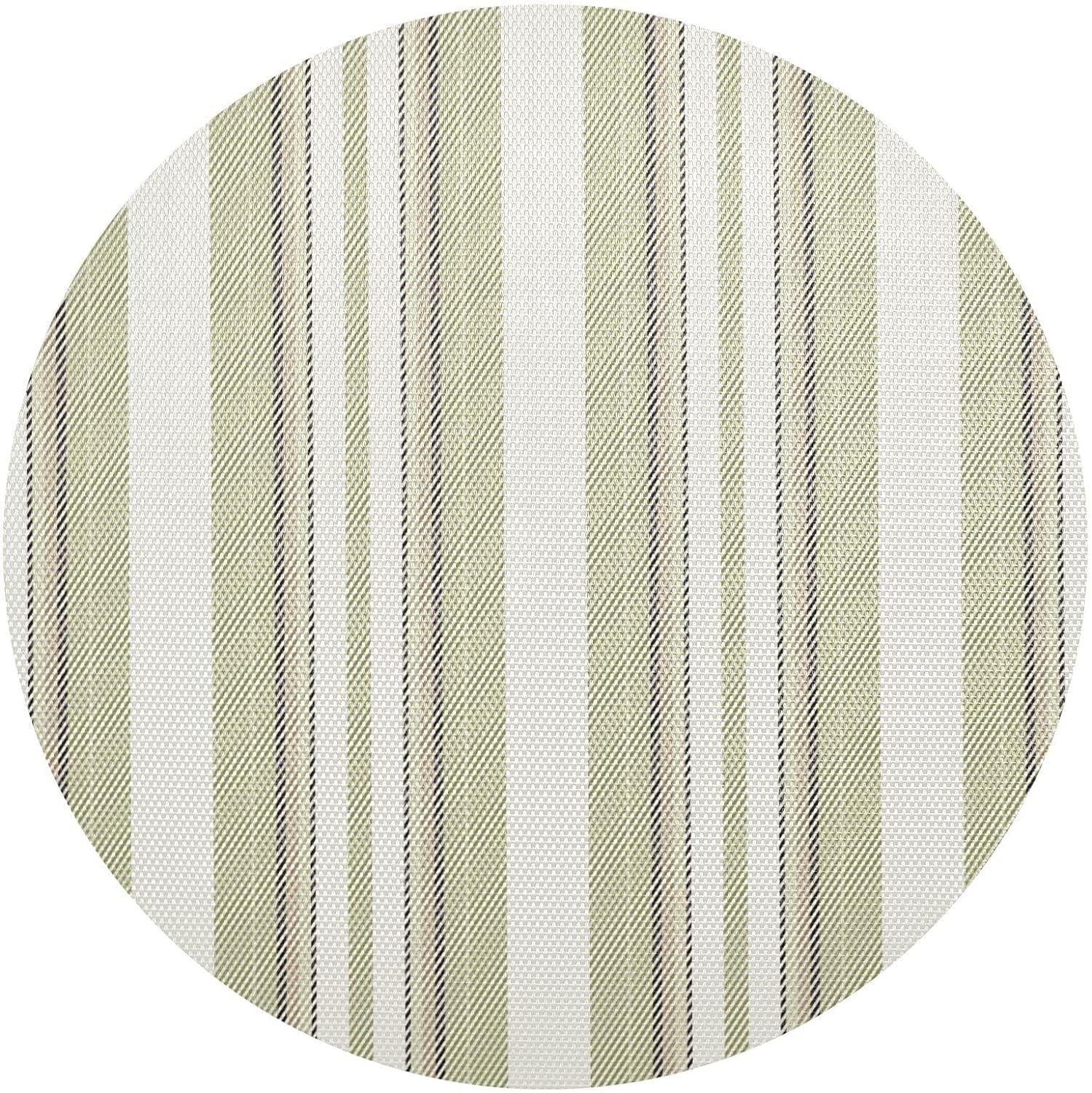 Simple Stripes Round Placemat Set of 4, Non-Slip Heat Resistant ...