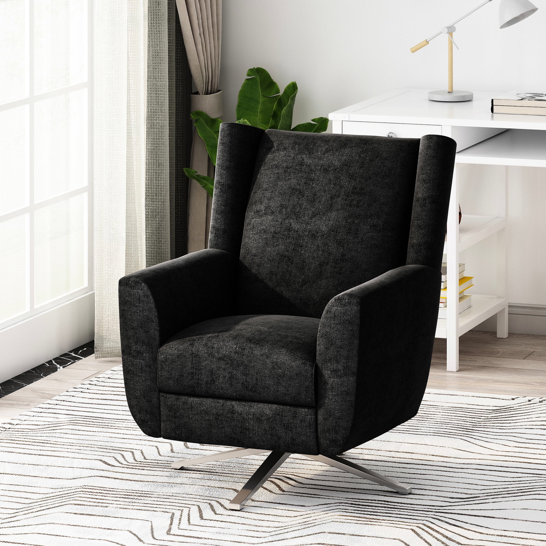 Simple Structure & Comfort - Swivel Chair for Living Area - Walmart.com