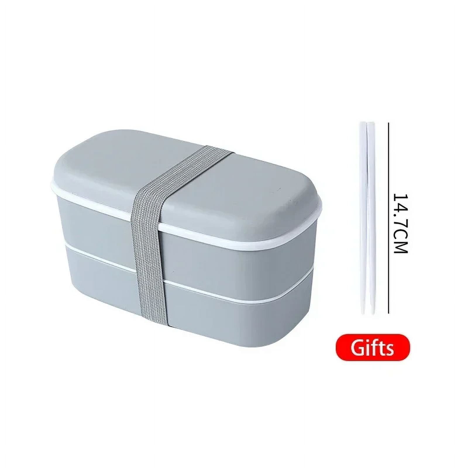 Simple Style Portable Double-layer Lunch Box Microwavable Bento Box ...
