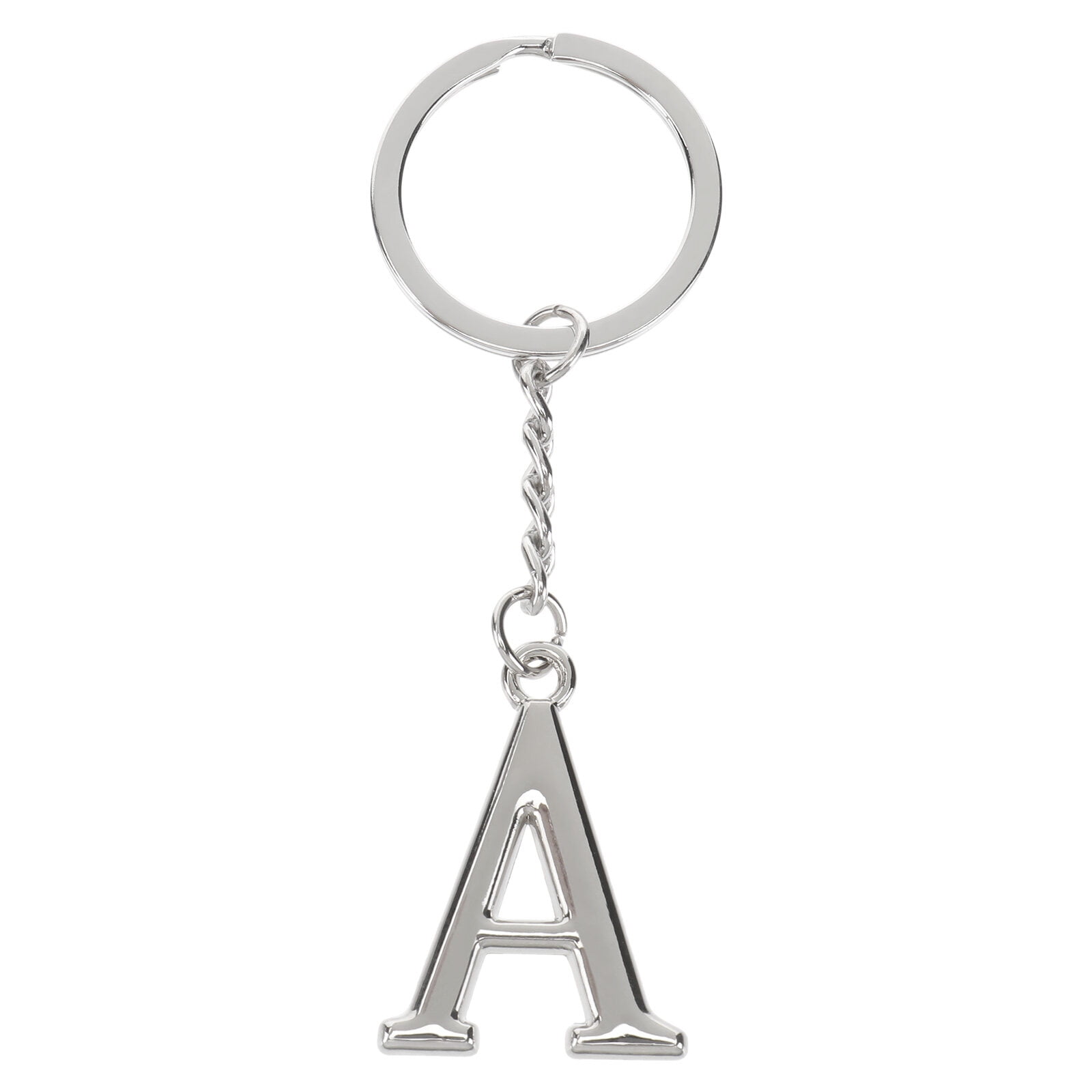 Simple Stylish Letter A Key Chain Metal Key Ring Alphabet Keychain Bag ...
