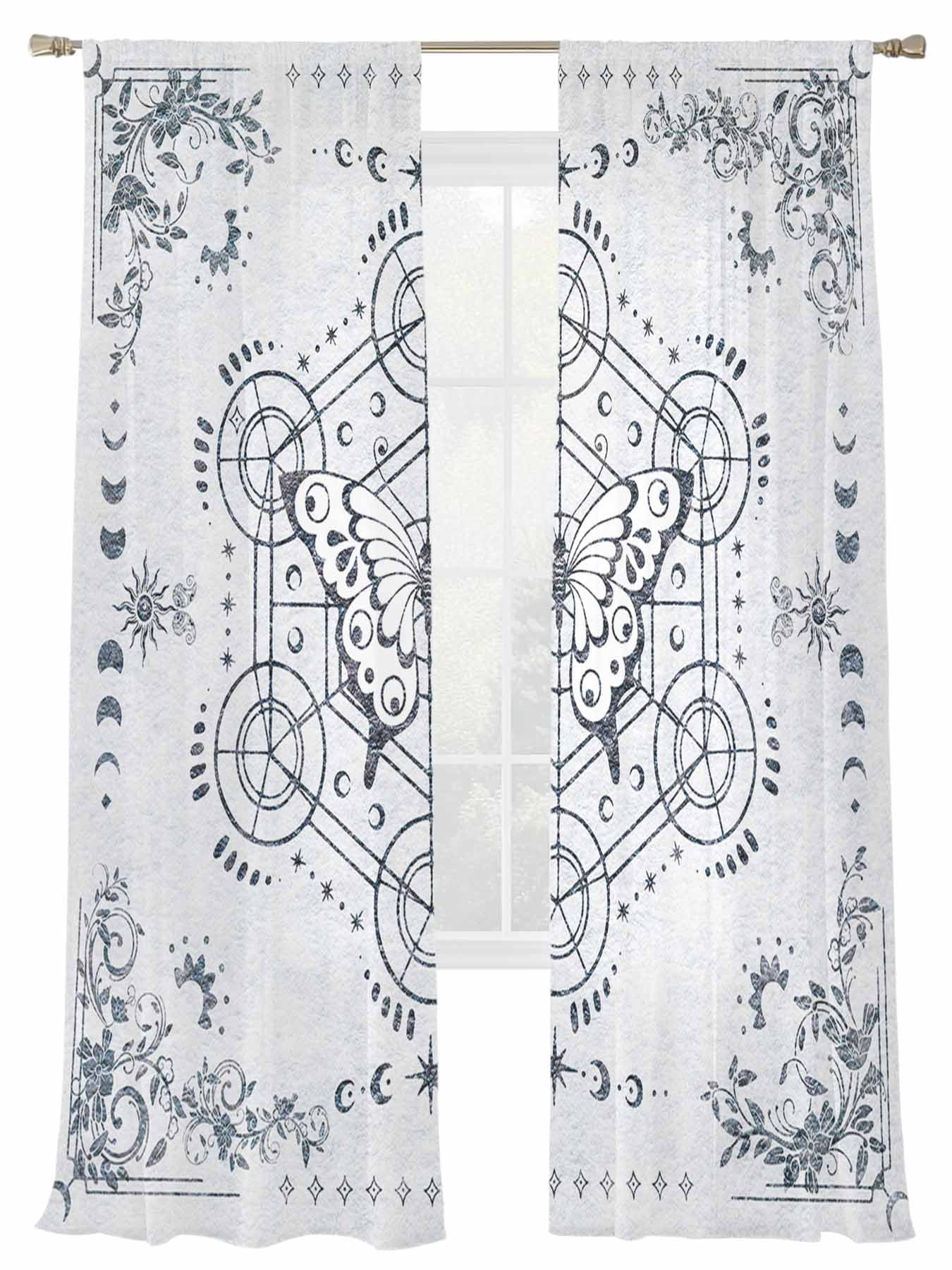 Simple Sunshine Sheer Curtains 2 Panels Set Sheer Window Curtains Light ...