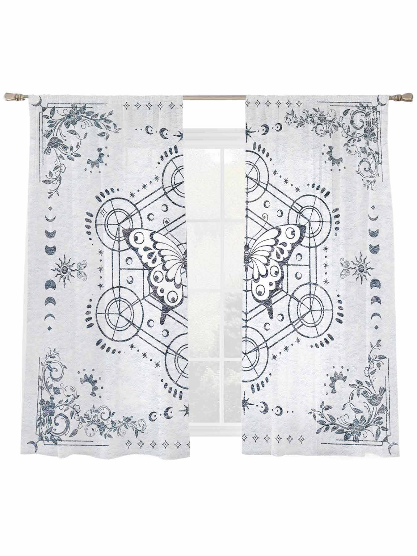 Simple Sunshine Sheer Curtains 2 Panels Set Sheer Window Curtains Light ...