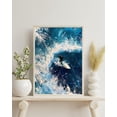 Simple Surfer On Crashing Ocean Waves Art Werner Bronkhorst Style ...