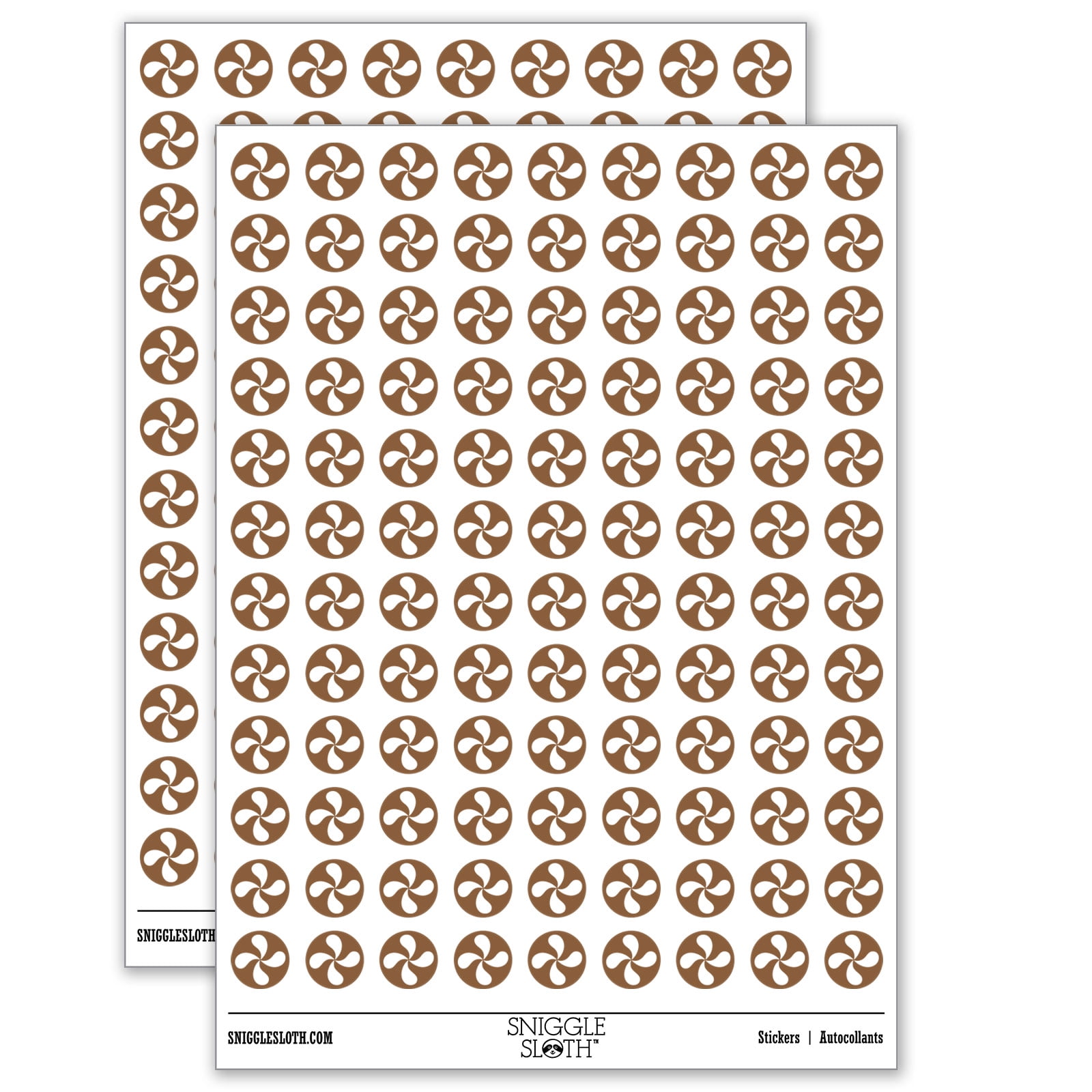Simple Swirling Flower 200+ Round Stickers - Matte Finish - 0.50" Size ...
